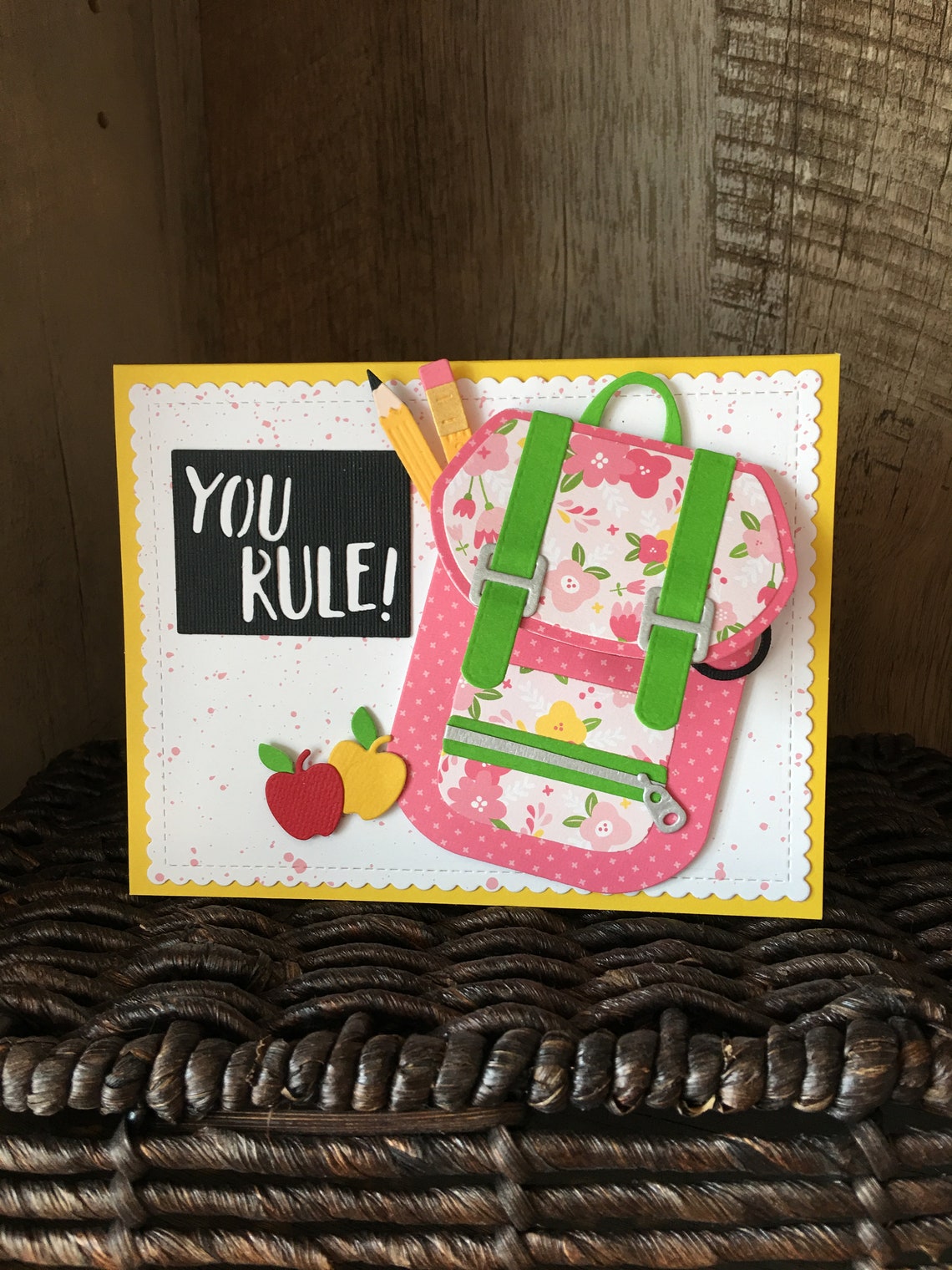 Back to School Card Backpack Card Teacher Appreciation - Etsy Canada
