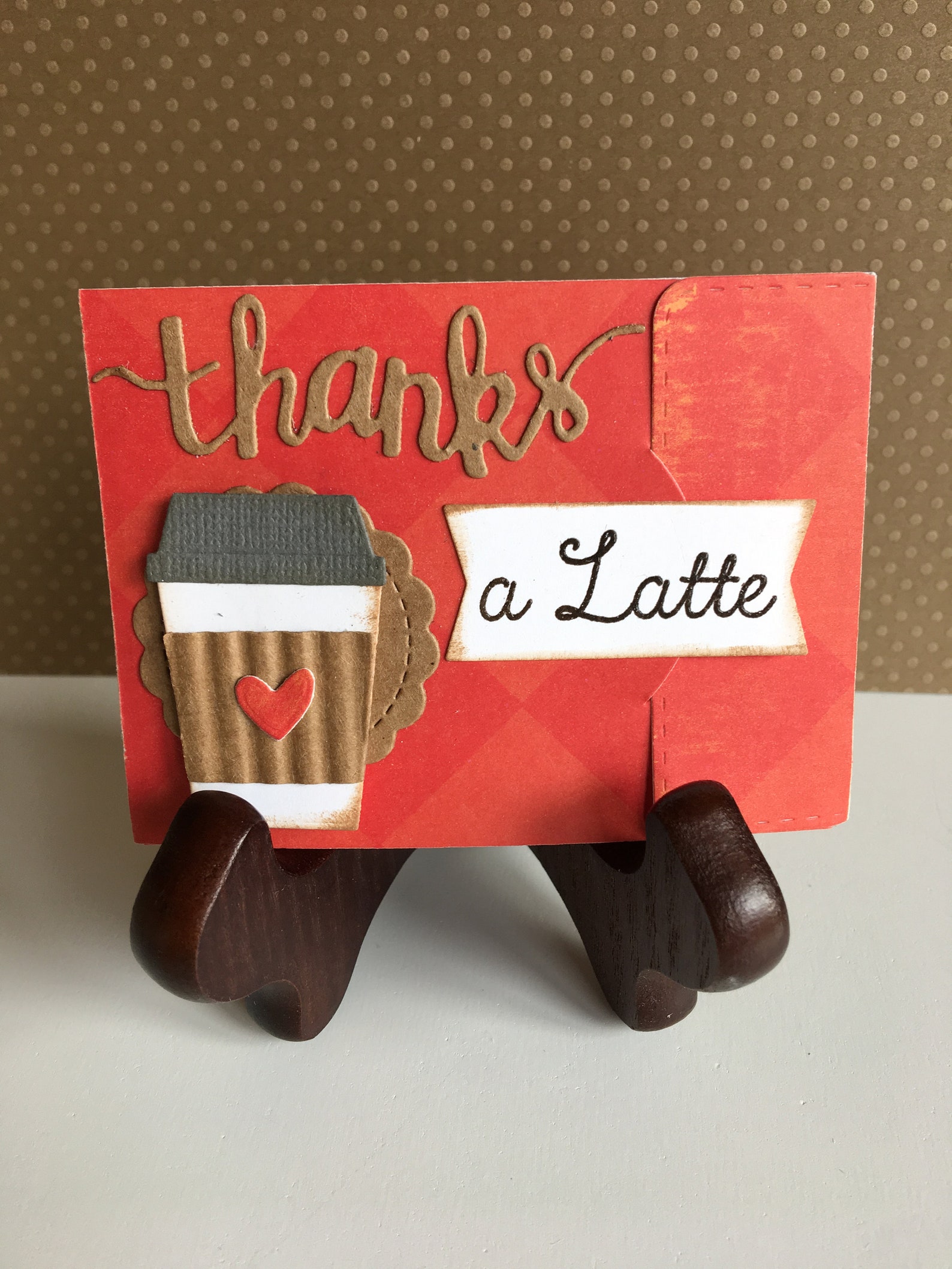 Thanks a Latte Gift Card Holder Coffee Cup Gift Card - Etsy