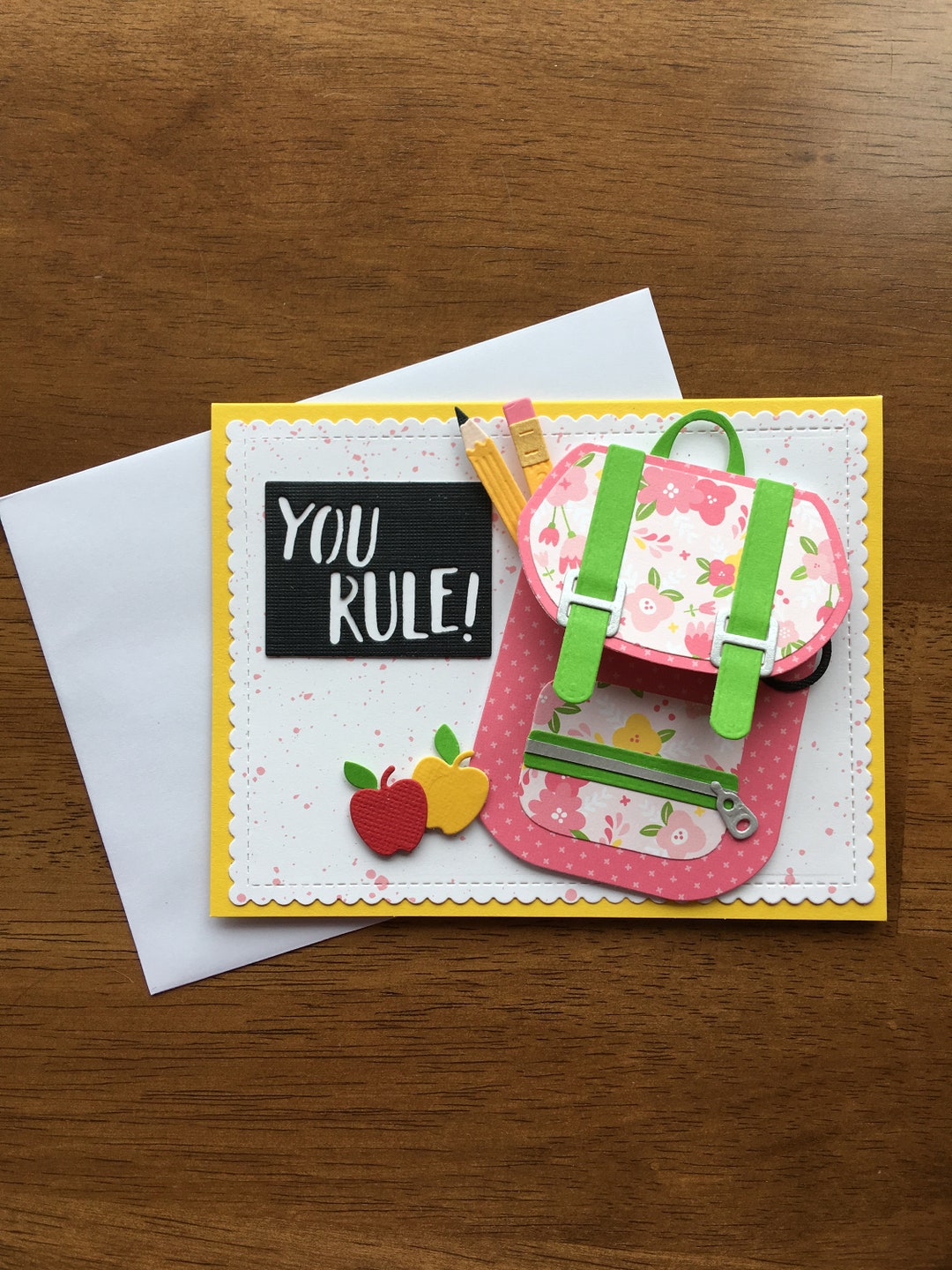 Back to School Card - Backpack Card - Teacher Appreciation Gift - Card ...