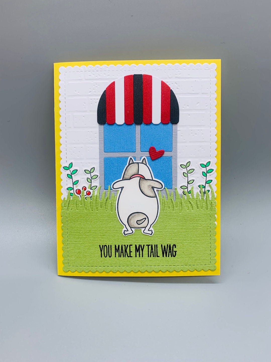 Funny Dog Love Card: 'you Make My Tail Wag' Anniversary Card - Etsy