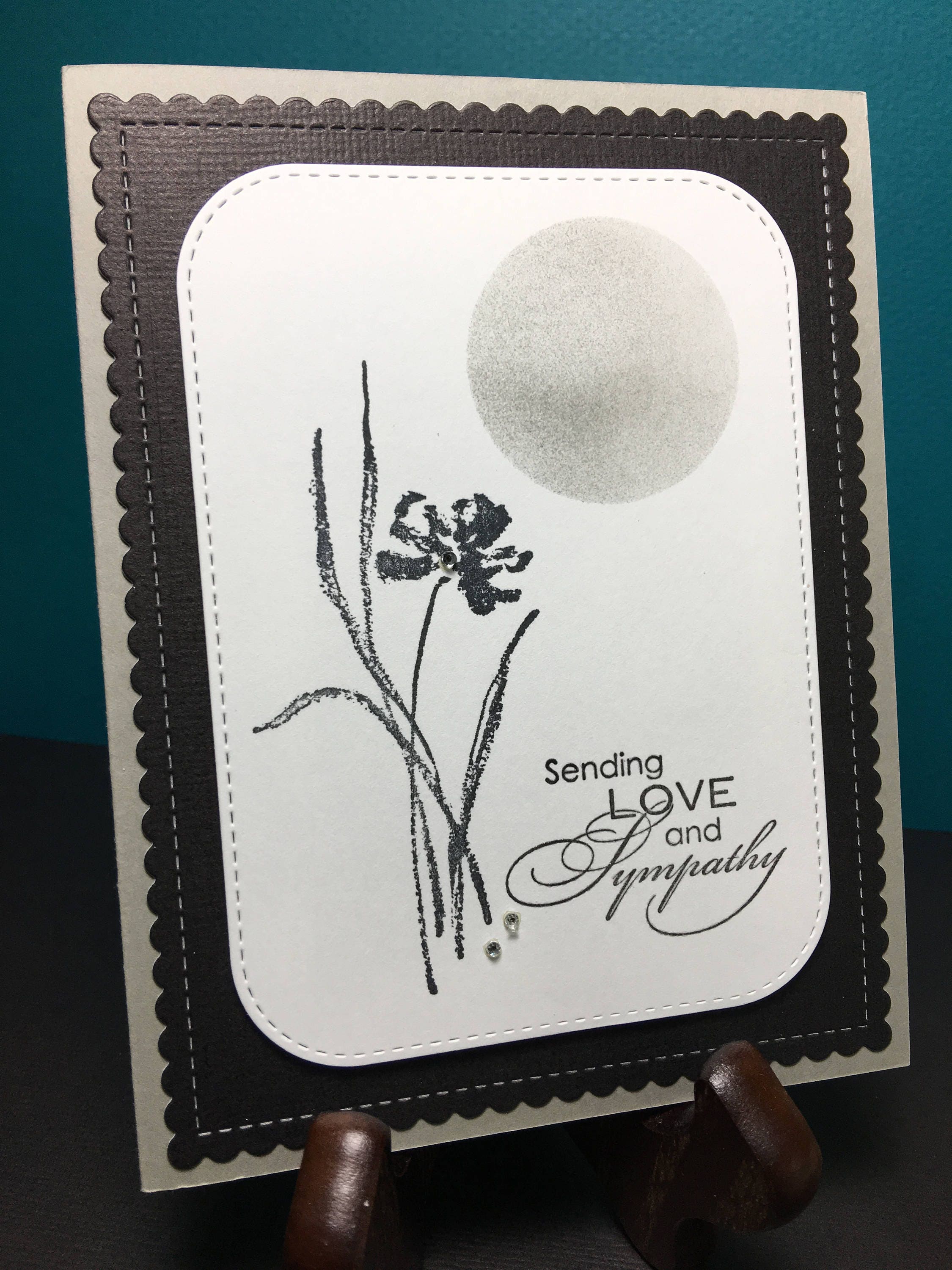 Sympathy Handmade Card Condolences Handmade Card Elegant - Etsy