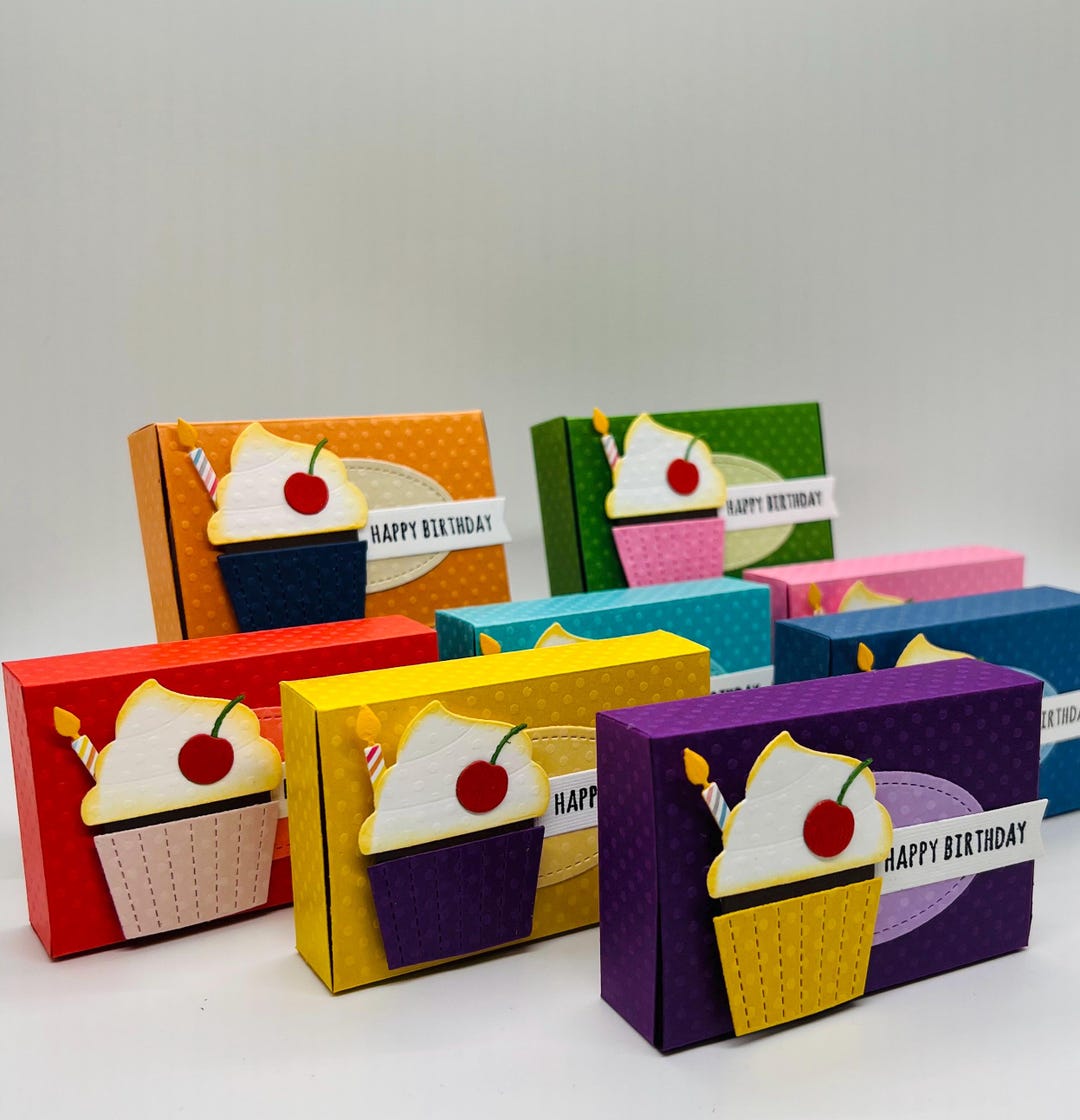 Handmade Birthday Gift Card Holder Box: Embossed Note Included - Etsy