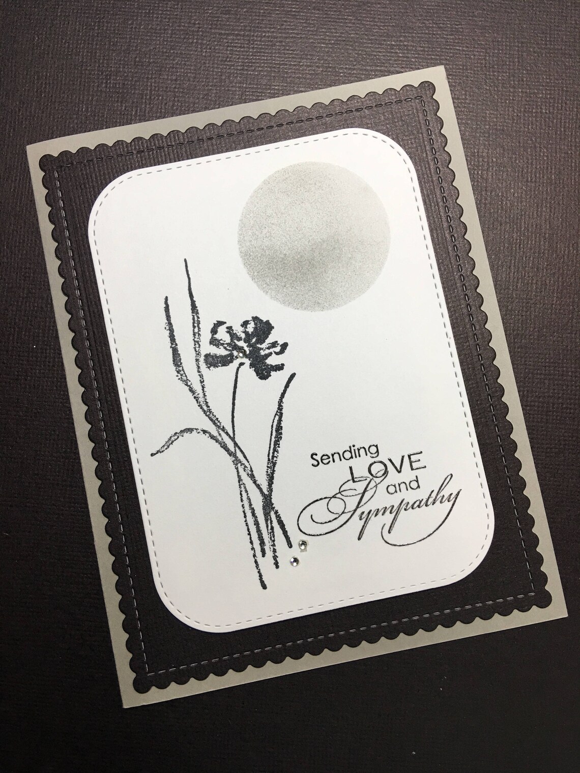 Sympathy Handmade Card Condolences Handmade Card Elegant - Etsy