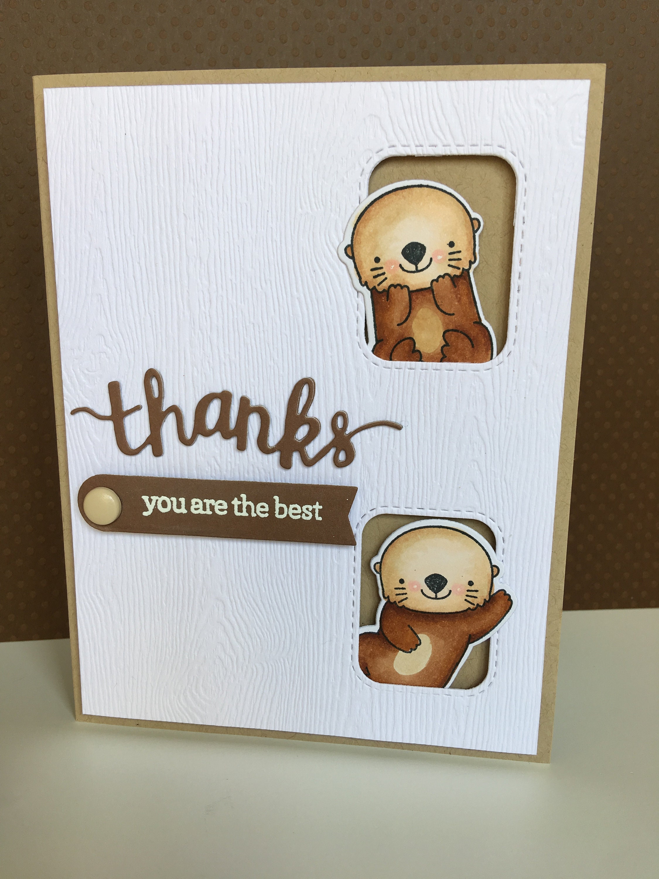 Handmade Otter Thank You Card – Grateful Card - Etsy
