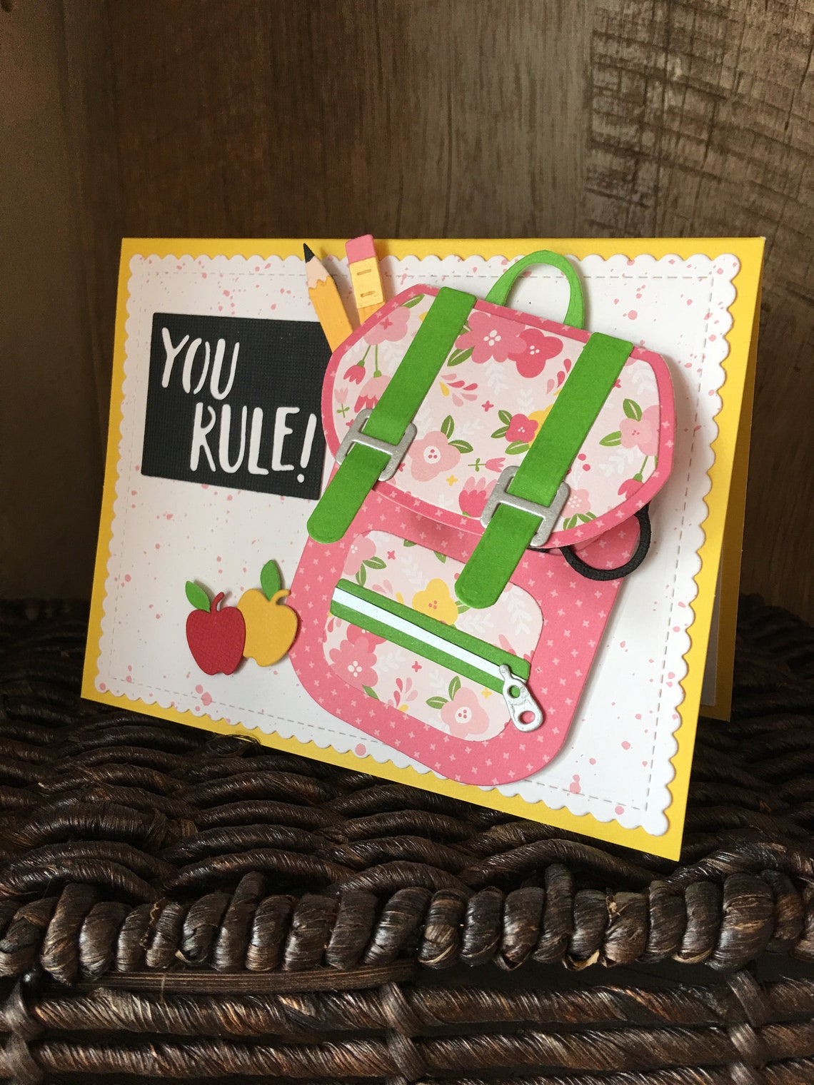 Back to School Card Backpack Card Teacher Appreciation - Etsy Canada