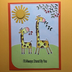 Card With Giraffe Cute Giraffe Card Encouragement Card - Etsy
