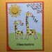 Card With Giraffe Cute Giraffe Card Encouragement Card - Etsy