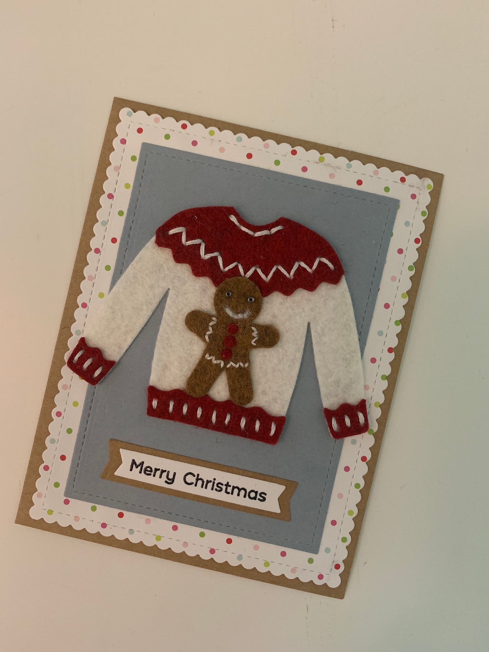 Ugly Sweater Christmas Card Handmade Christmas Greeting Card - Etsy