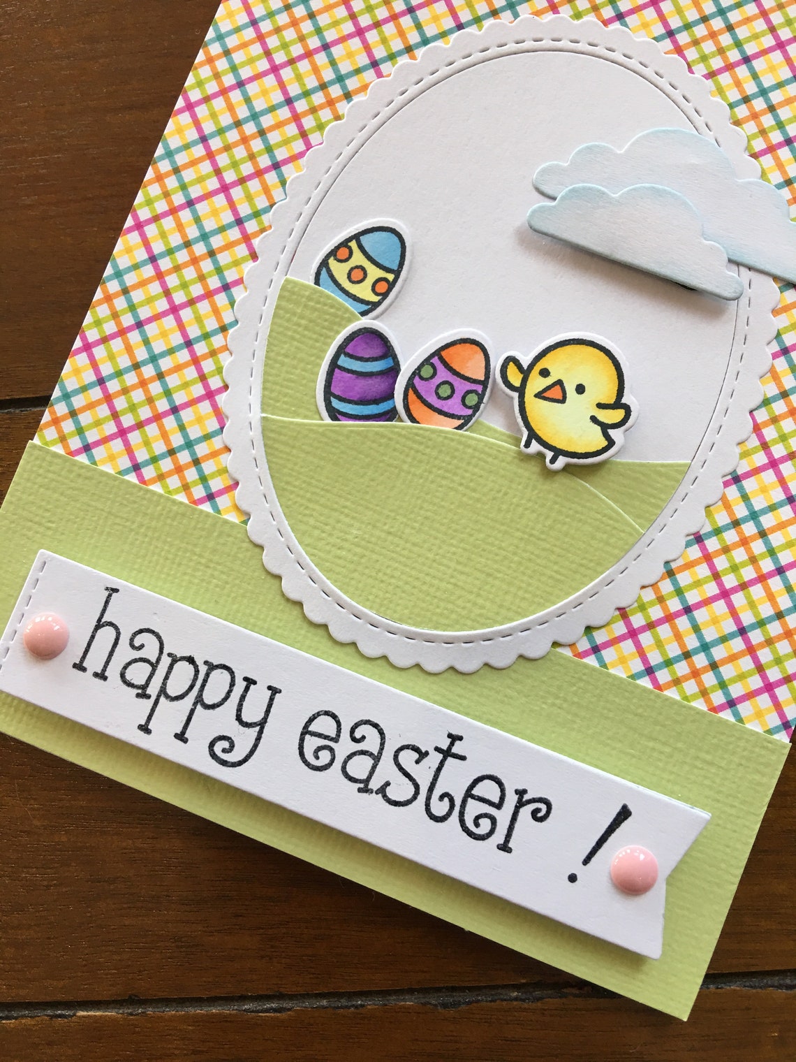 Handmade Easter Card Happy Easter Card Easter Eggs Card | Etsy