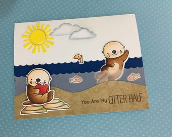 Otter card | Etsy