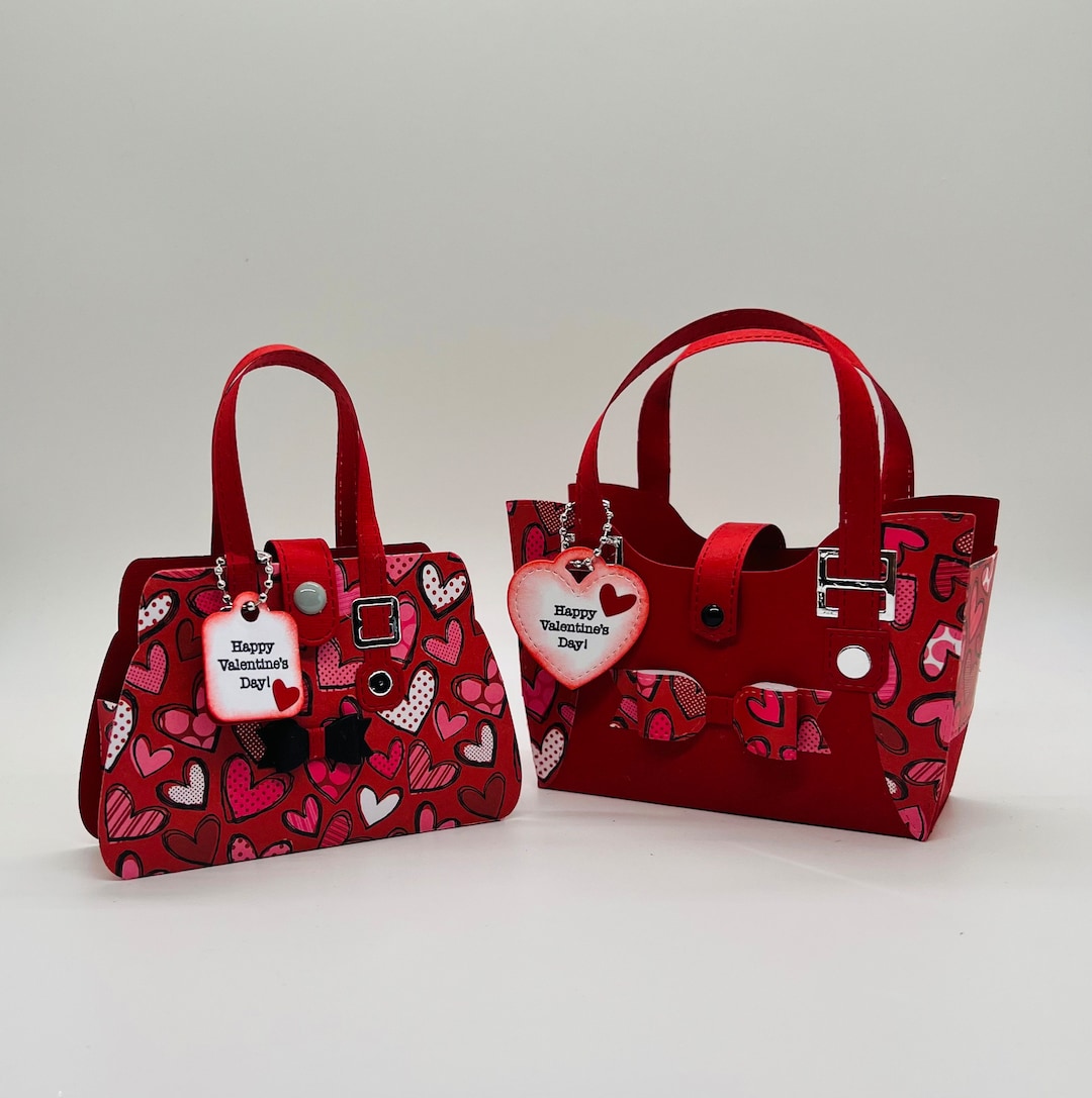Valentines Paper Purse, Valentines Gift for Her, Happy Valentines Paper ...