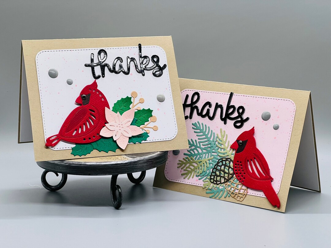 Thank You Card With Cardinal, Cardinal Lover Thank You Card, Handmade ...
