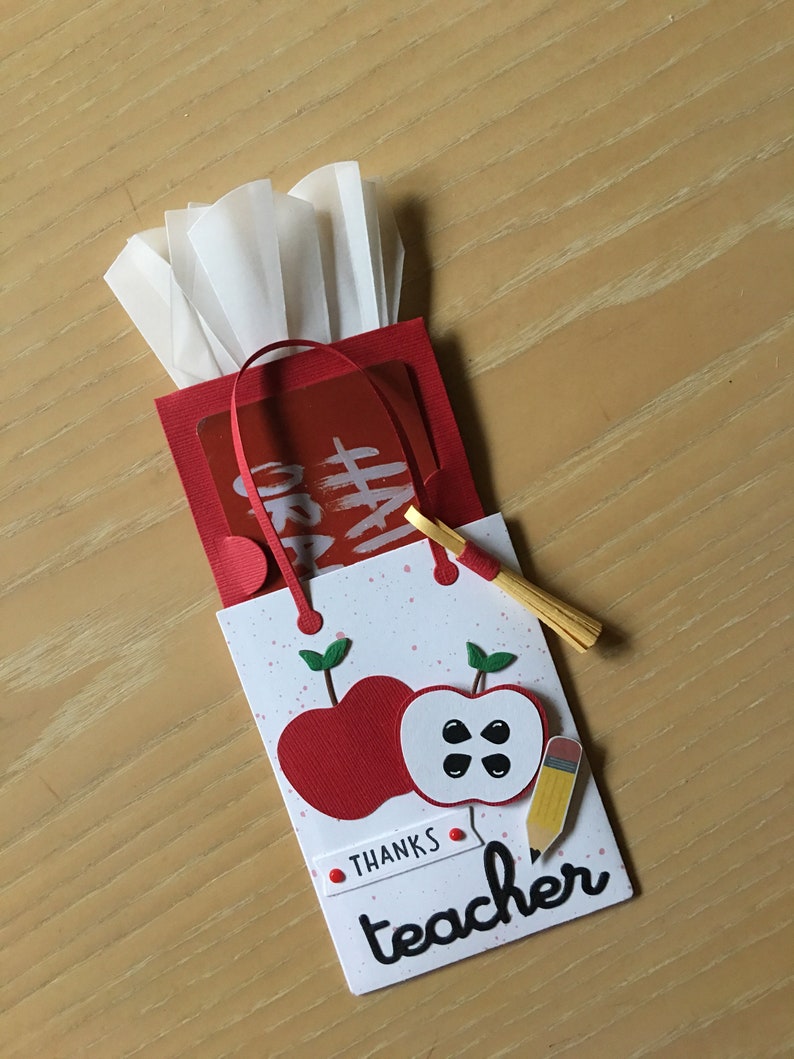 Teacher gift card holder Teacher appreciation gift Thank | Etsy