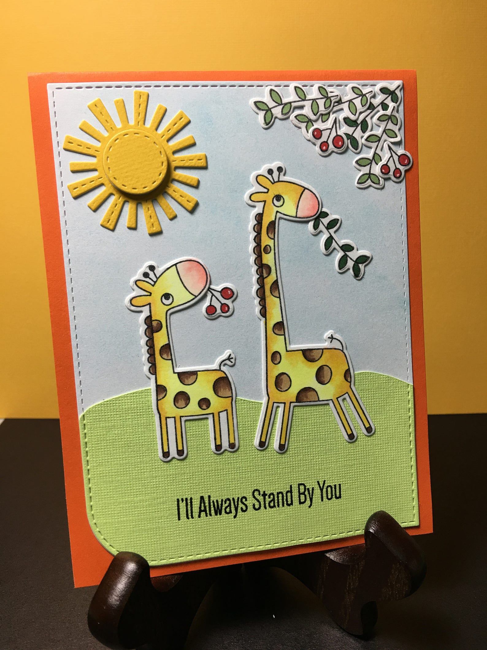 Card with giraffe Cute giraffe card Encouragement card | Etsy