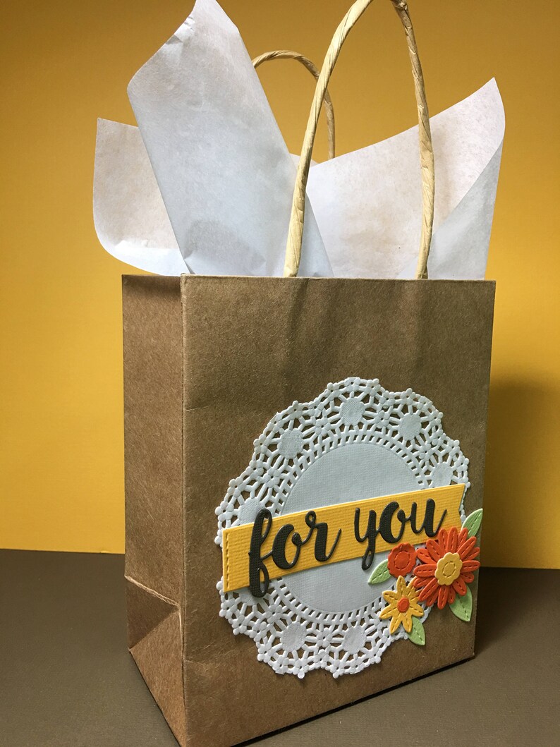 Small Paper Gift Bags - Handmade Paper Gift Bag - Floral Paper Bag ...