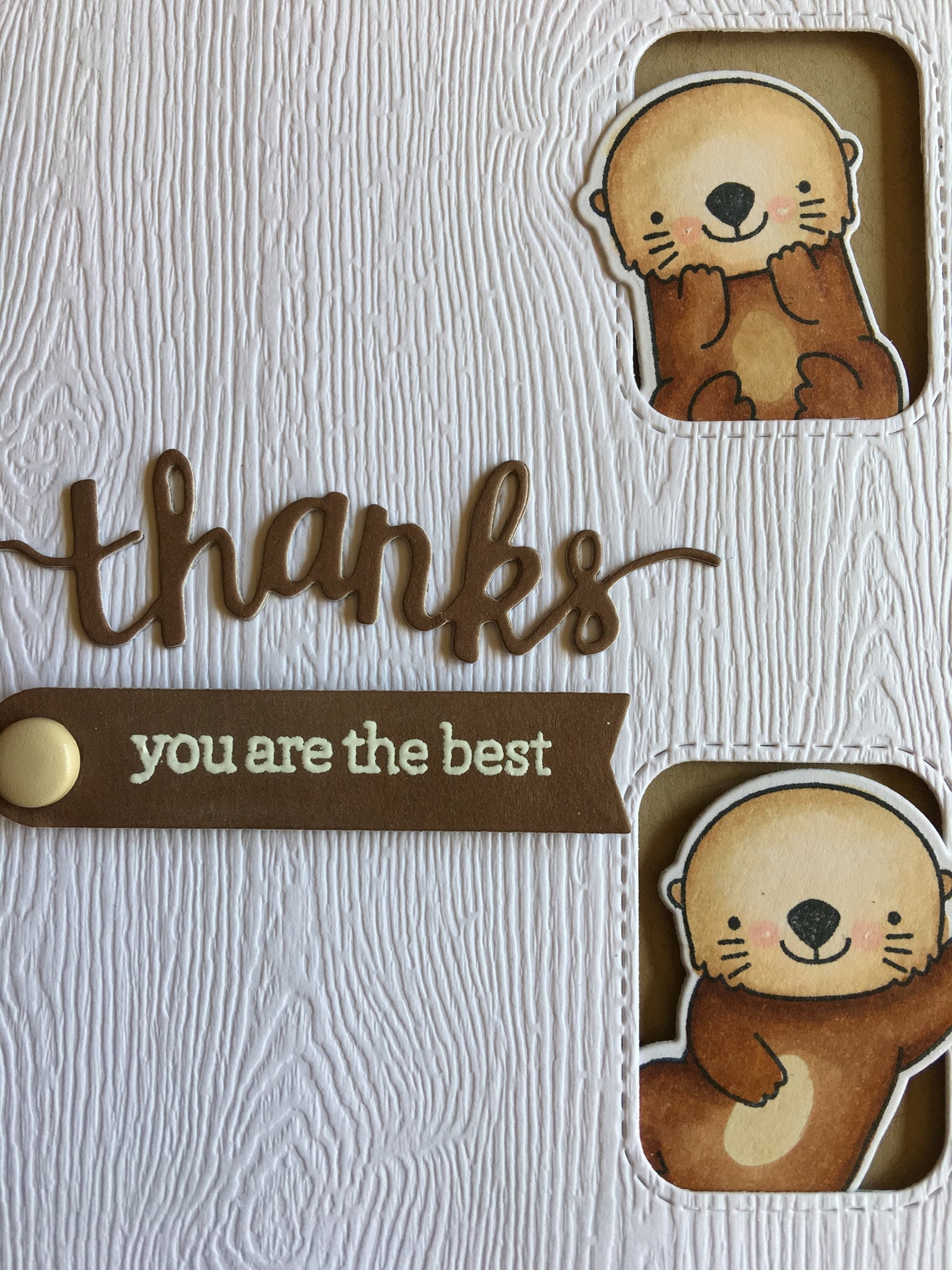 Handmade Otter Thank You Card – Grateful Card - Etsy