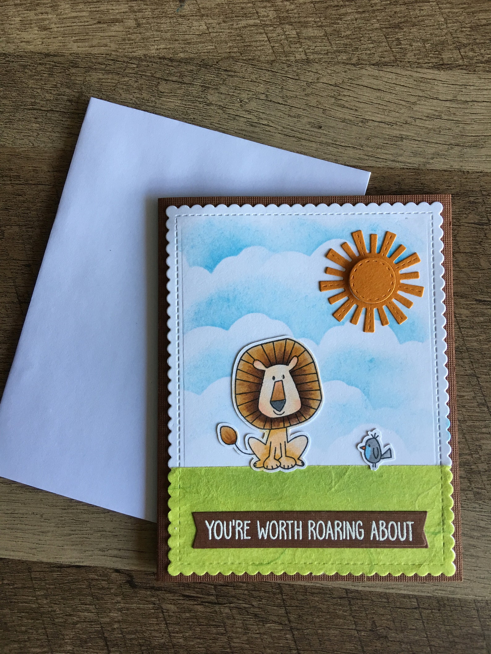 Handmade Lion Card: Encouragement, Friendship Card - Etsy
