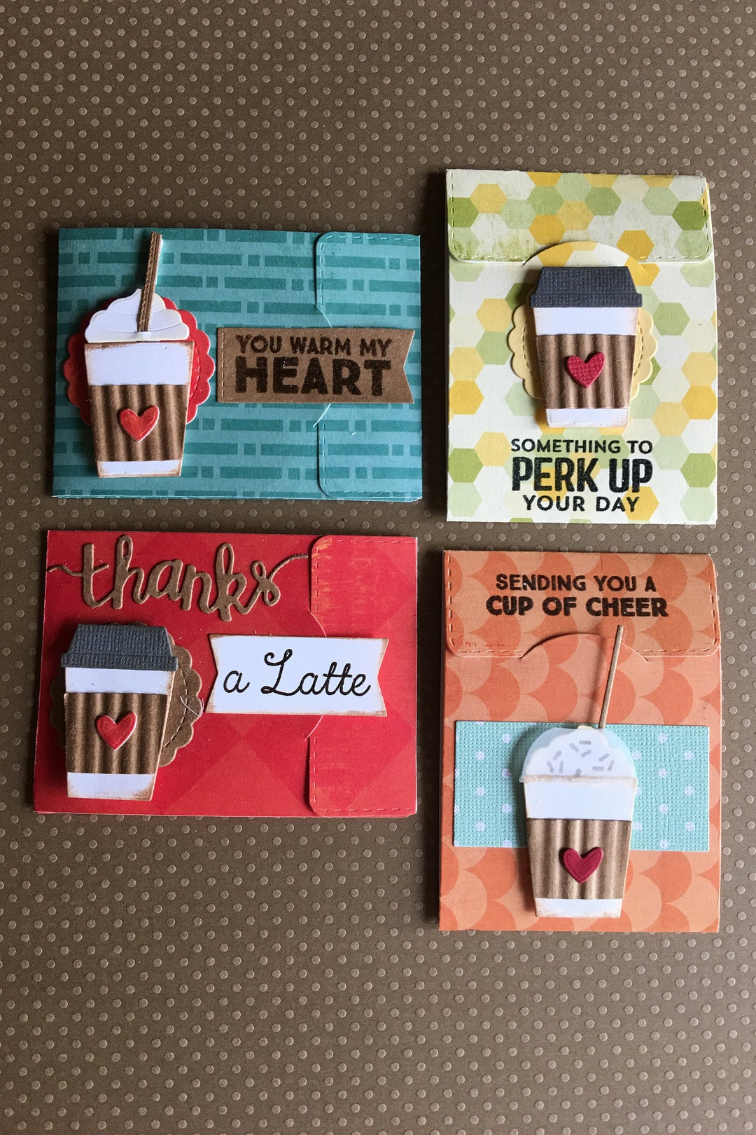 Thanks a Latte Gift Card Holder - Coffee Cup Gift Card Envelope ...