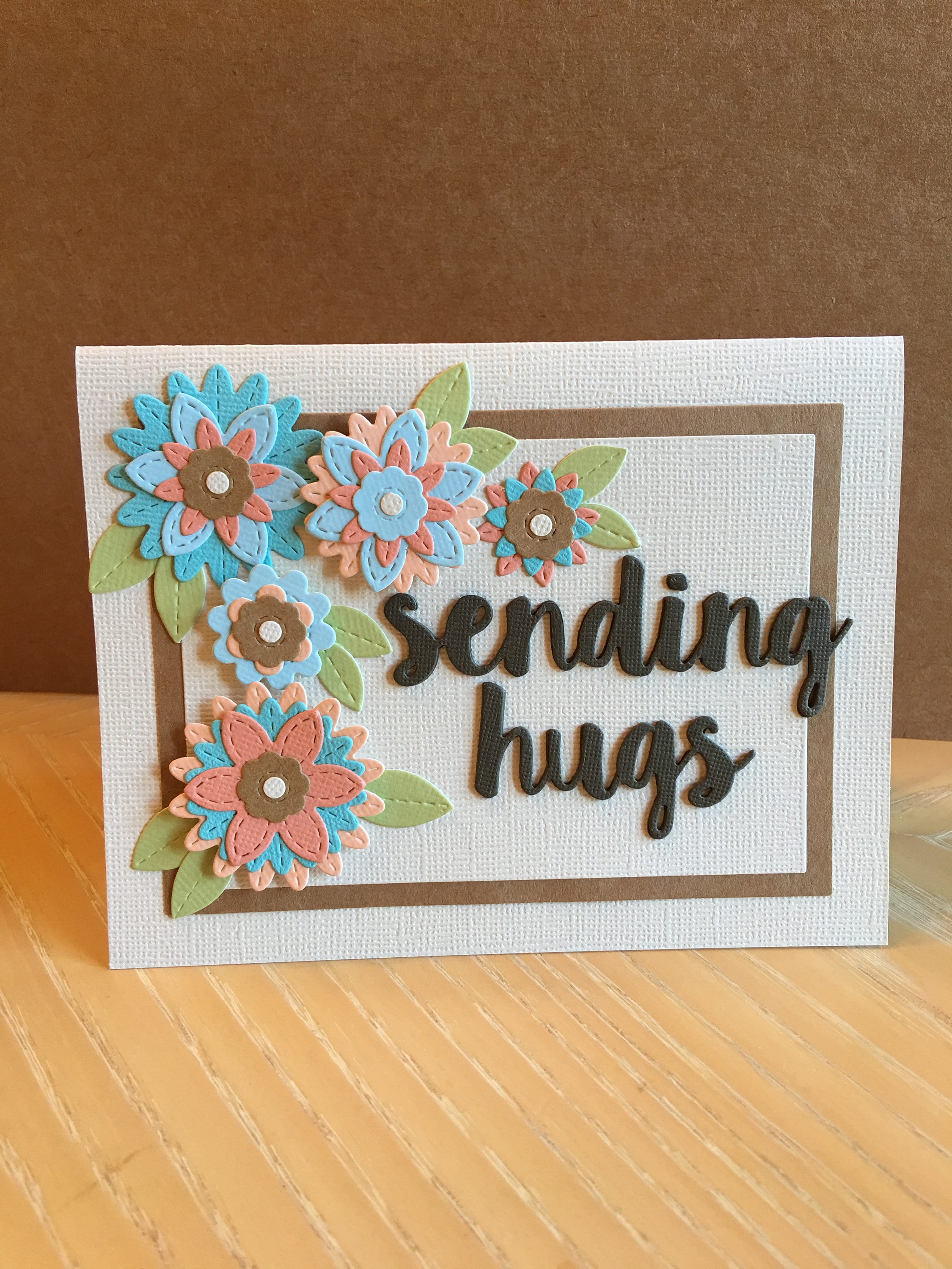 Handmade Card Sending Hugs Card Friendship Card Card Etsy