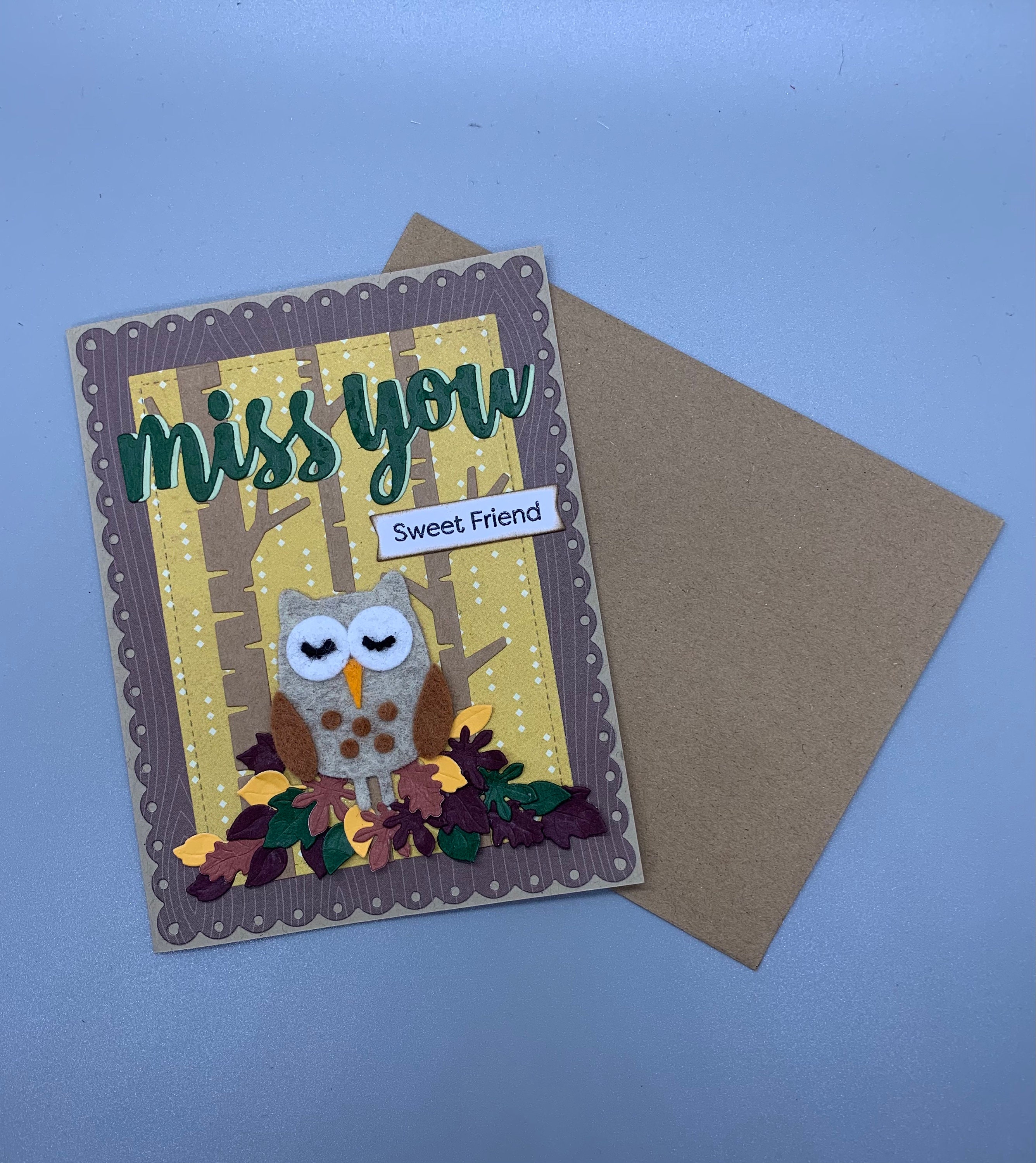 Miss You Friend Handmade Cards