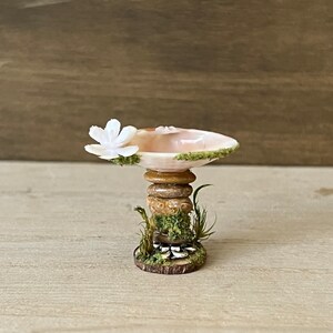 Fairy Garden House Seashell Bird Bath - Etsy