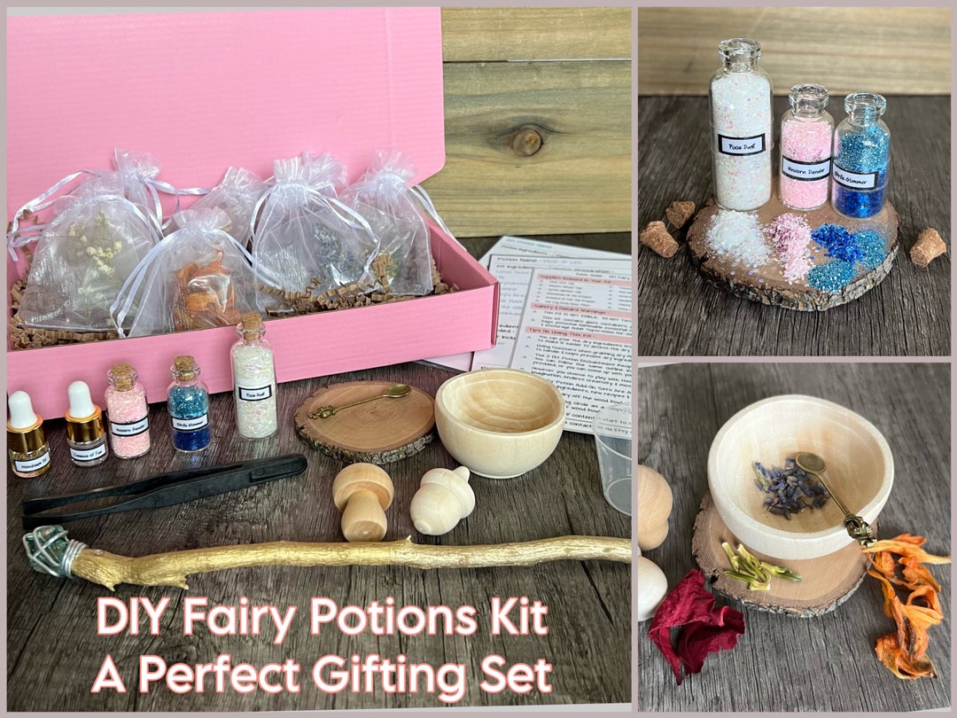 DIY Fairy Wand & Potions Kit Gift Set : Fairy Garden Do It Yourself ...