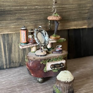 Fairy Garden House Beauty Dresser & Stool Accessories Collection Set - Etsy
