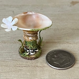 Fairy Garden House Seashell Bird Bath - Etsy