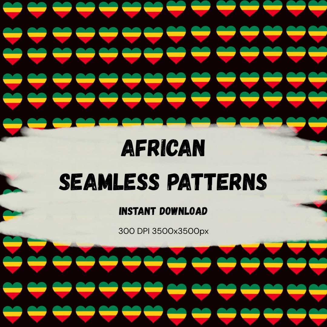 African Hearts Seamless File - Etsy