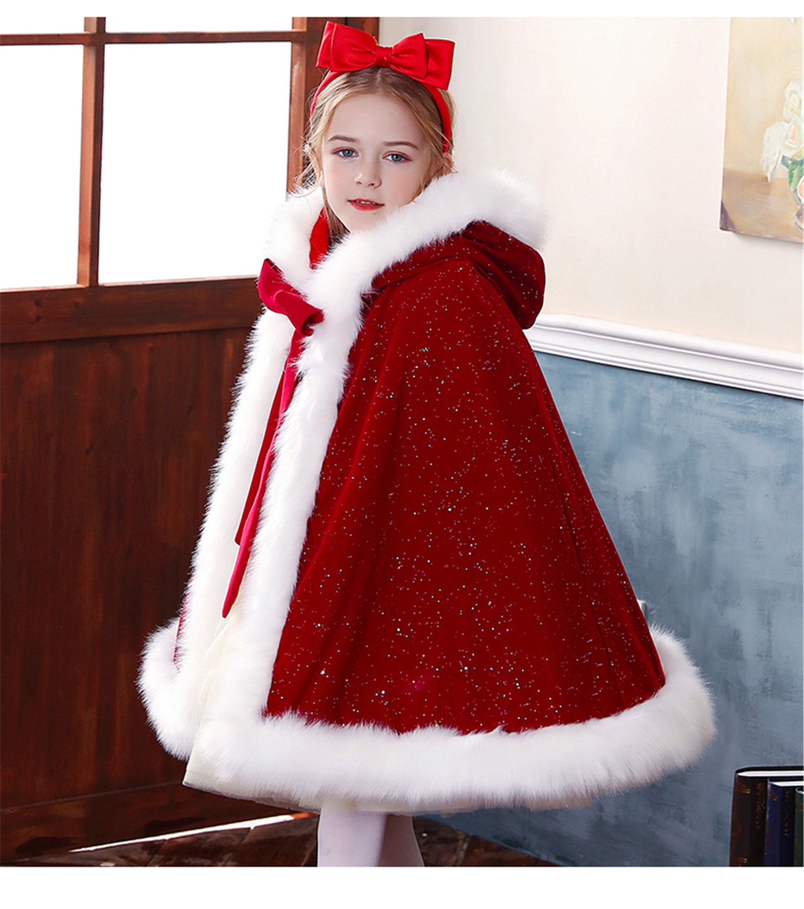 New Girls Warm Fur Thicken Cape Kids Cape for Dress up - Etsy