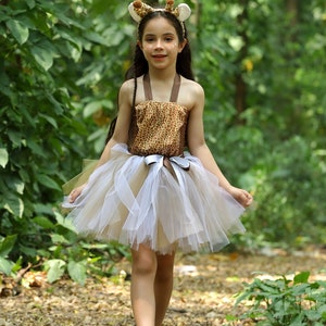 Girls Handmade Giraffe Tutu Dress Kids Jungle Wild Animal Dress up Sets ...