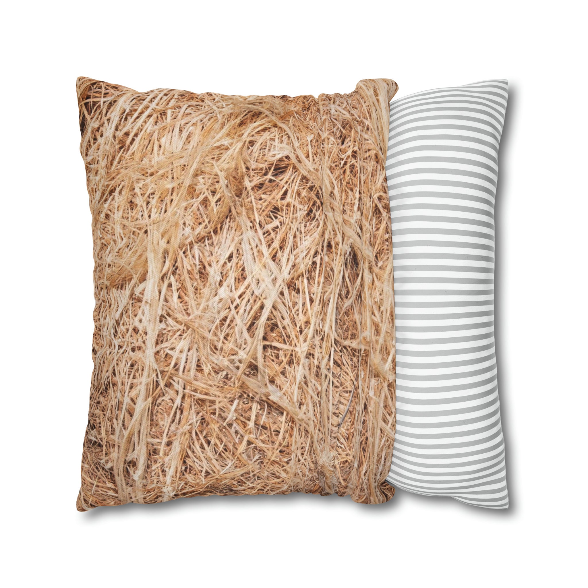 Hay Bed Pillow Case Straw Bale Bedroom Decor Barn Farm Theme Bedding ...