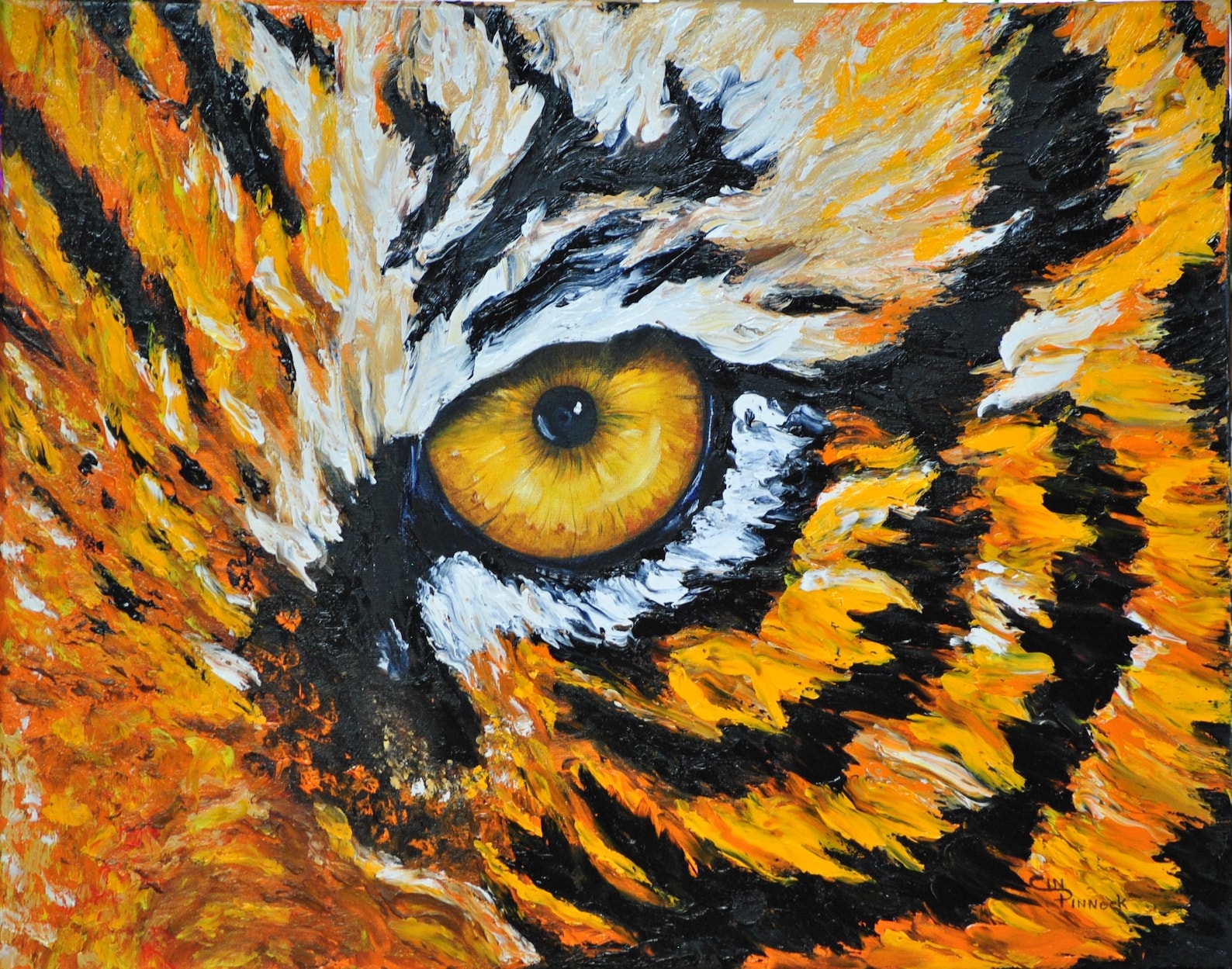 Tiger Eye Wildlife Safari Animal Art Impressionistic Safari Animal Art ...