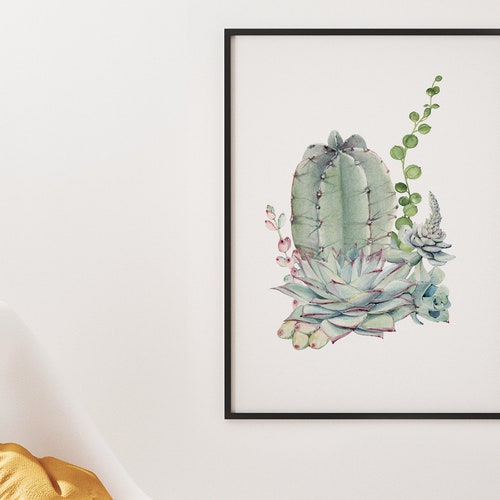 Eucalyptus Print Botanical Wall Art Printable Poster | Etsy