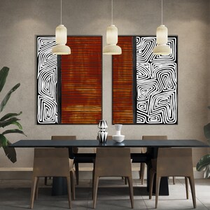 Set of Two Australian Aboriginal Style Art Print, Indigenous ...