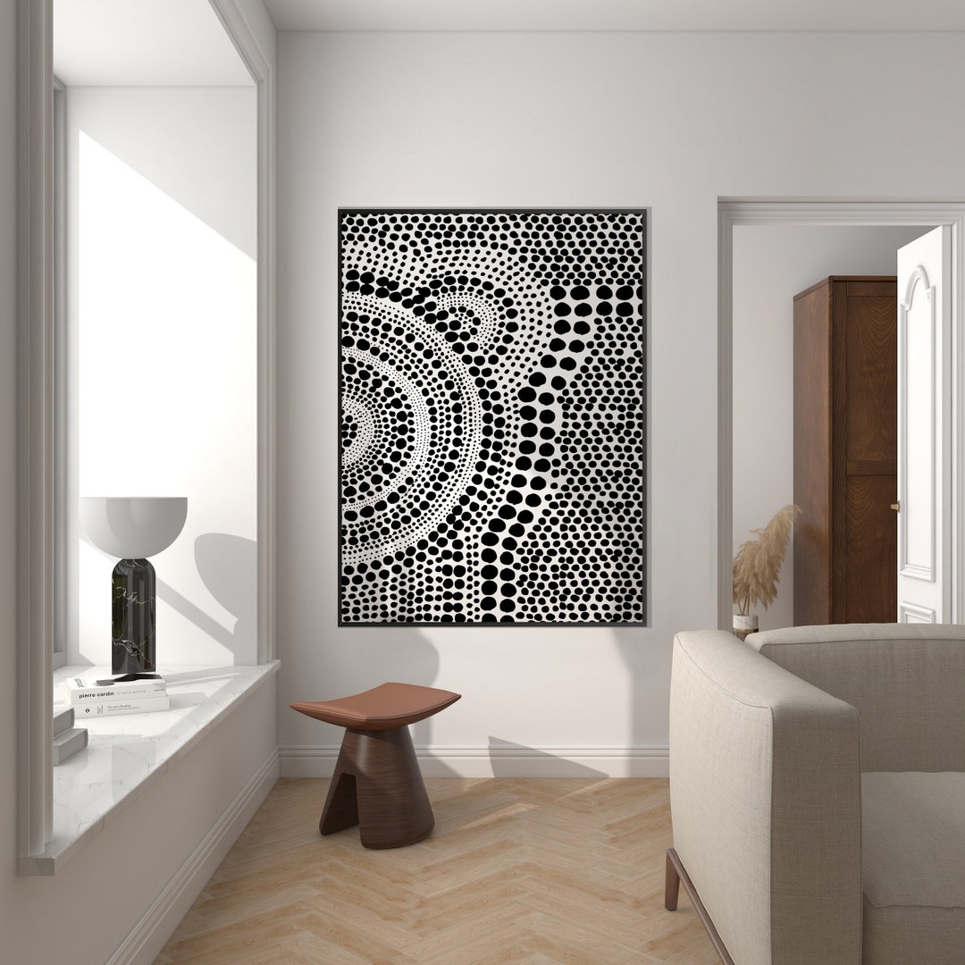 Black Clustered Dots Wall Art Print, Print on Demand Wall Art ...