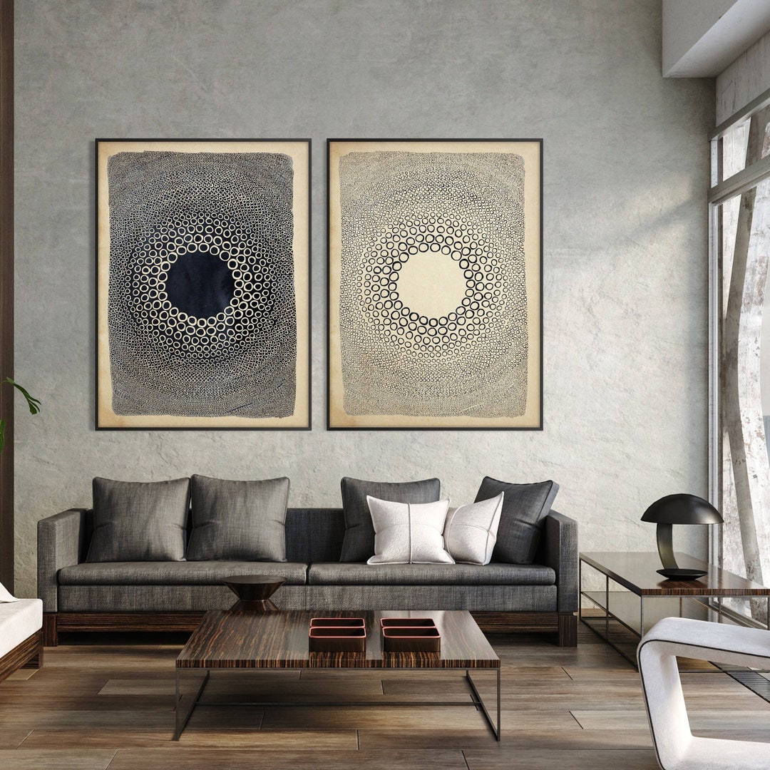 Set of Two Australian Aboriginal Style Art Print, Ethnic Inspiration ...