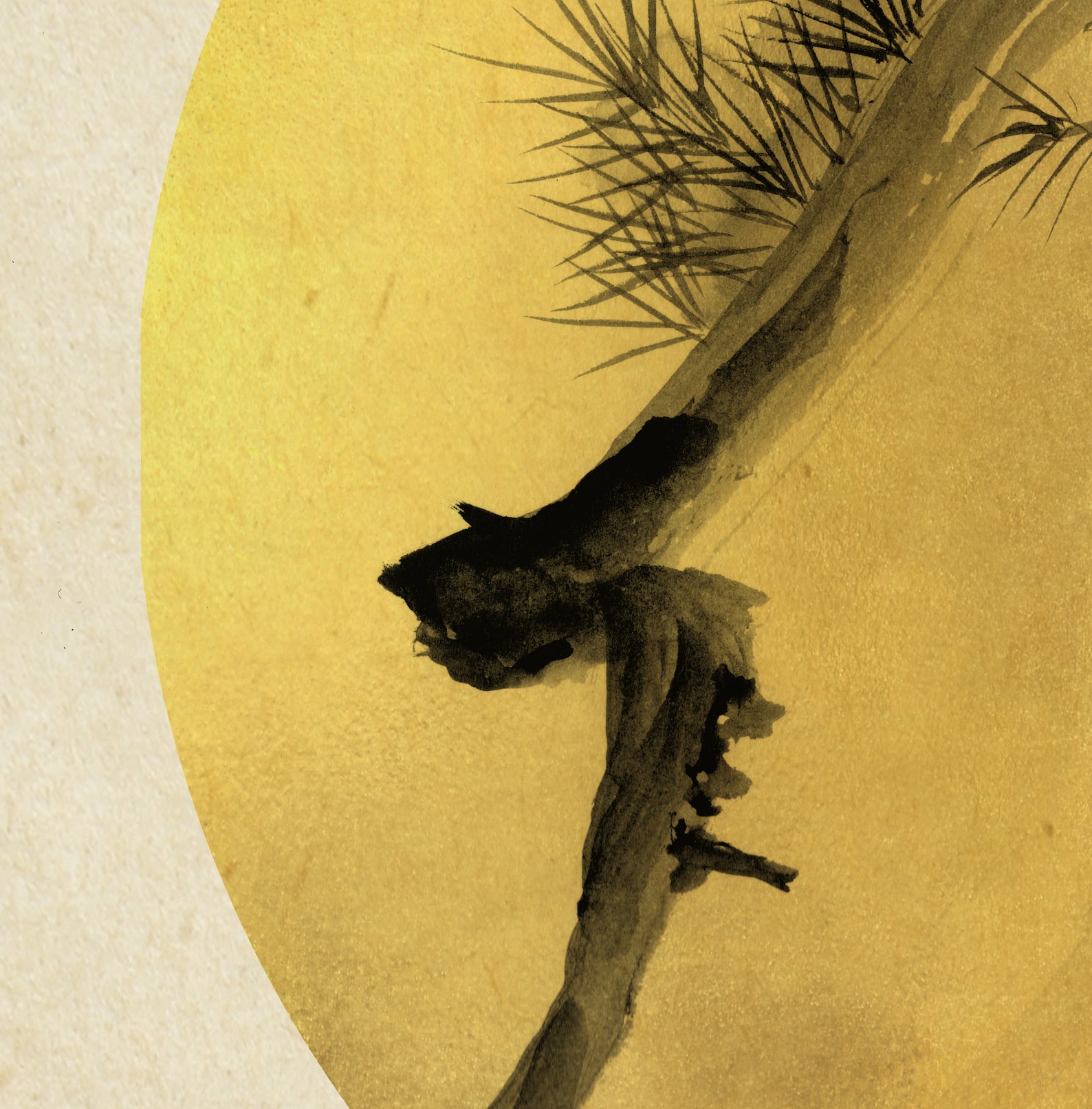Japanese Sumi E Pine Tree Branches Print, Oriental Asian Landscape Ink ...