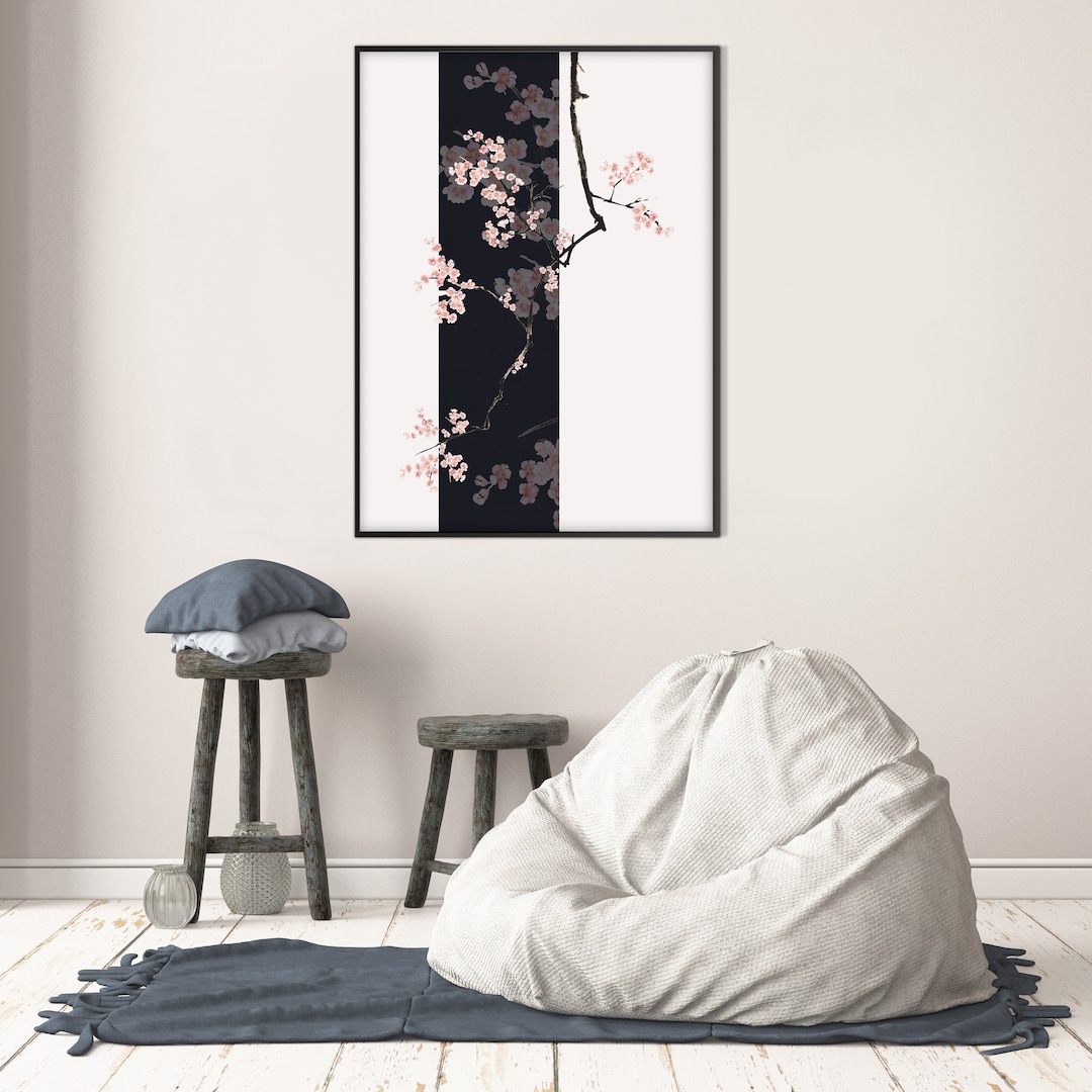 Japanese Sakura Cherry Blossom Print Oriental Asian - Etsy