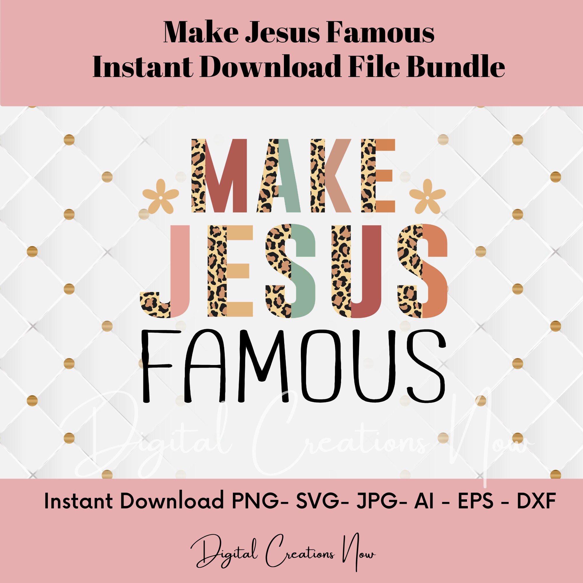 Make Jesus Famous SVG Instant Download Bundle Png Jpg Eps - Etsy