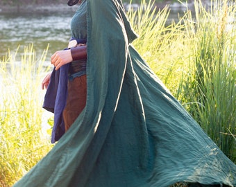 Medieval Adventurer's Cloak Linen 6 Color Choices - Etsy