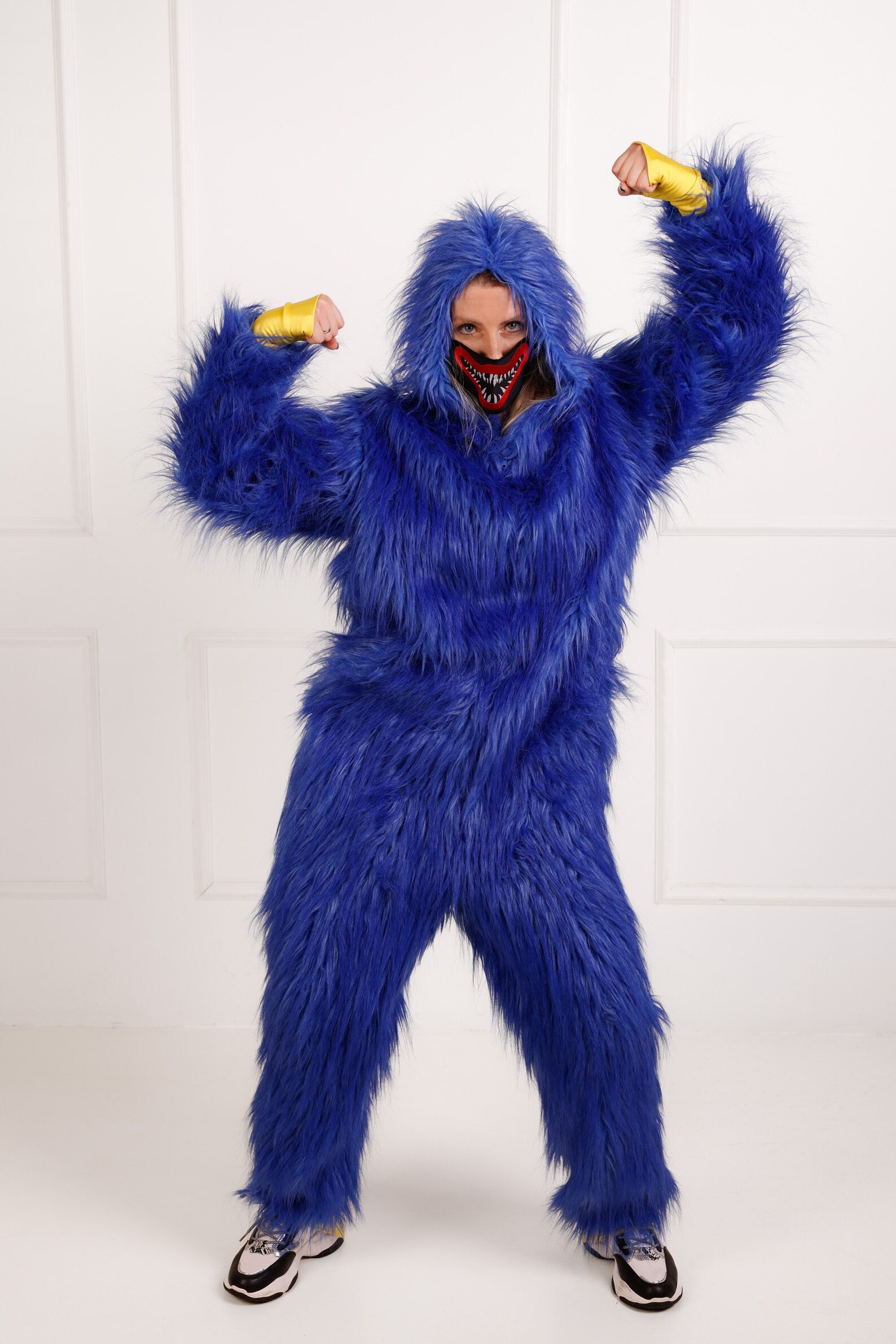 Huggy Wuggy Kostüm für Erwachsene Poppy Playtime Furry Halloween Dress ...