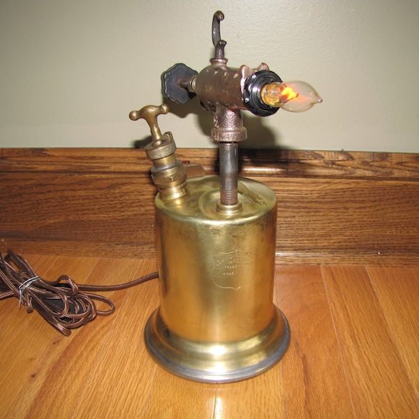 Antique Blow Torch Lamp - Etsy