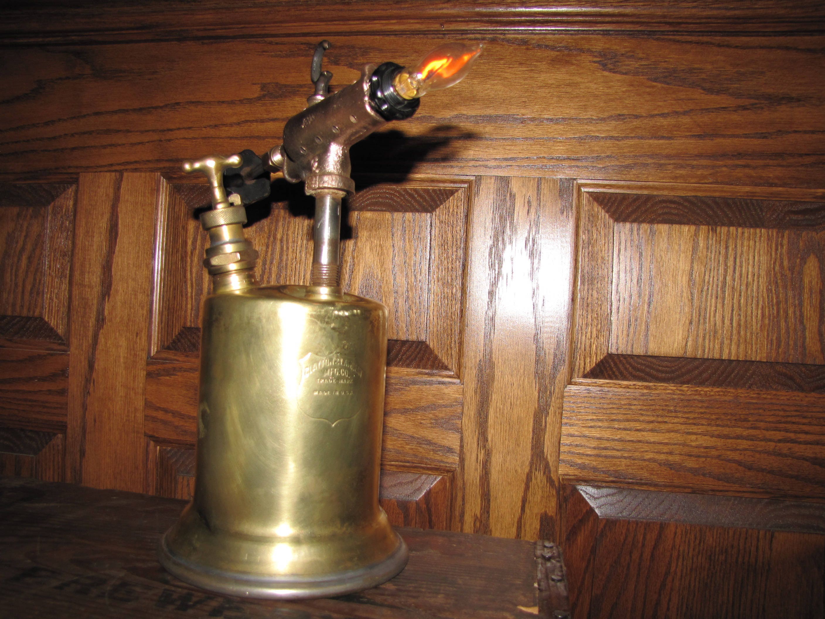 Antique Blow Torch Lamp - Etsy