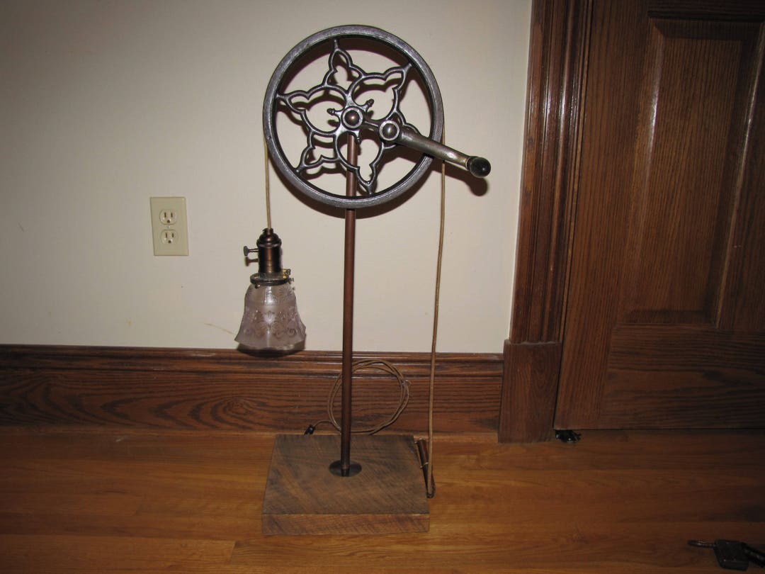 Antique Cast Iron Lamp - Etsy