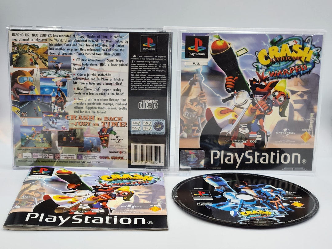Buy Crash Bandicoot 3 Warped PS1 clean Disc PAL Online in India - Etsy