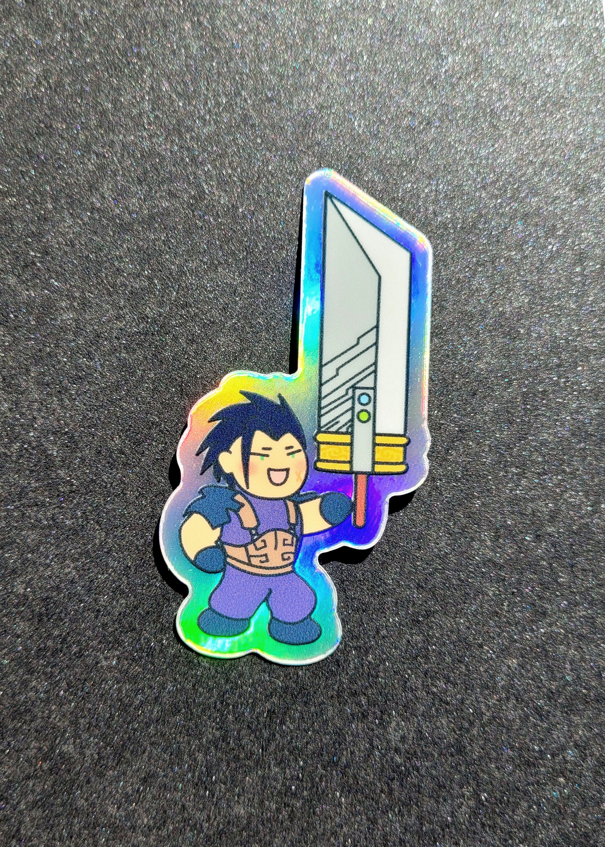 Chibi Zack Angeal Genesis • FFVII Crisis Core • Waterproof Silver ...