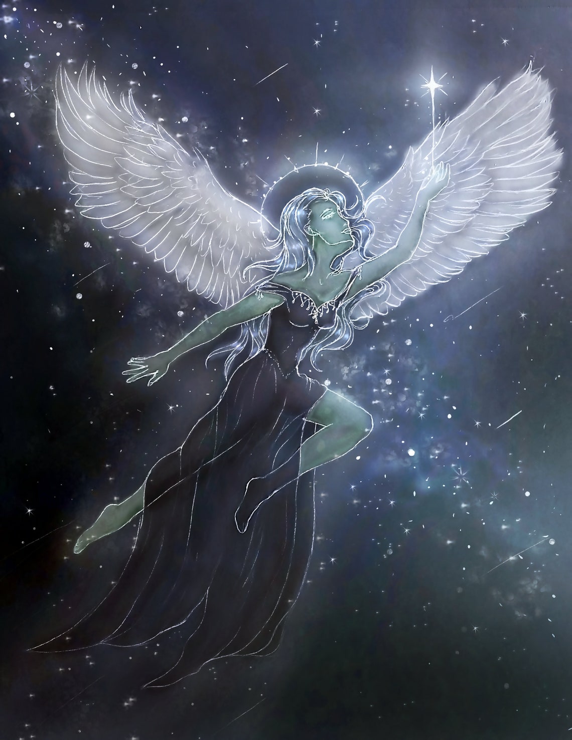 Cosmic Angel Mini Prints | Etsy