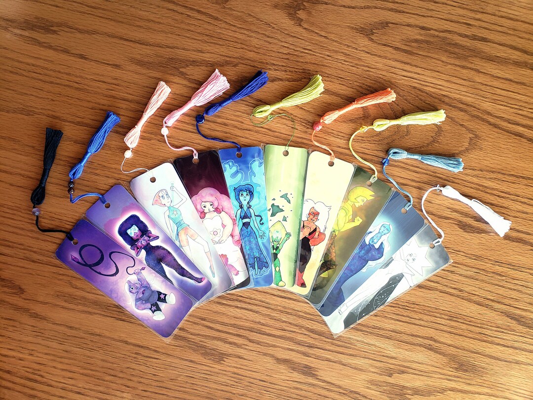 CLEARANCE Steven Universe Gemstone Characters Beaded Tassel Bookmarks ...