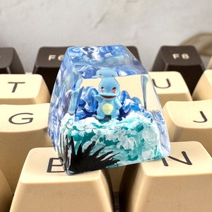 Squirtle Evolution, Wartortle, Blastoise, Water Themed Artisan Keycap ...